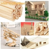 30Pcs Round Wood Unfinished Wooden Strips Dowel Rod Sticks Model ...