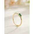 1pc Gold-Tone May Birthstone Ring With Green Oval Gemstone, Simple ...