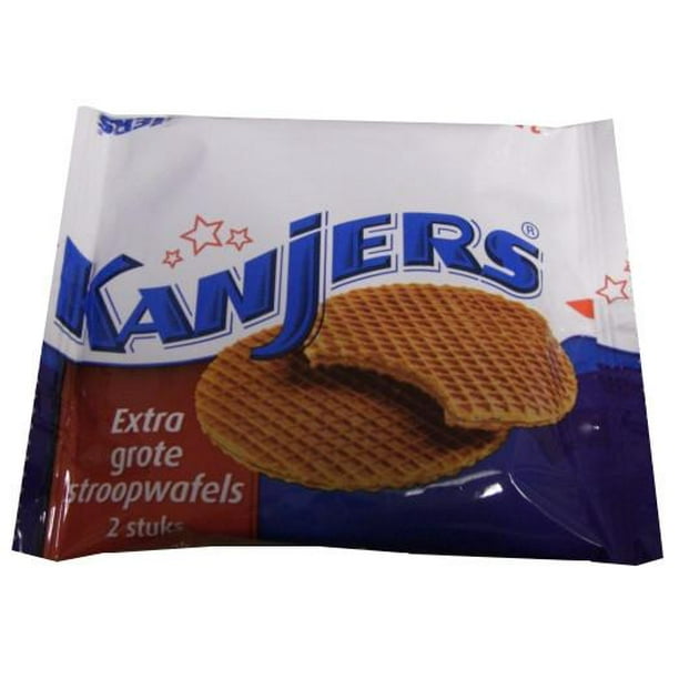 Kanjers Extra Grote Stroopwafels, Soft Caramel Wafers, 80g - Walmart ...