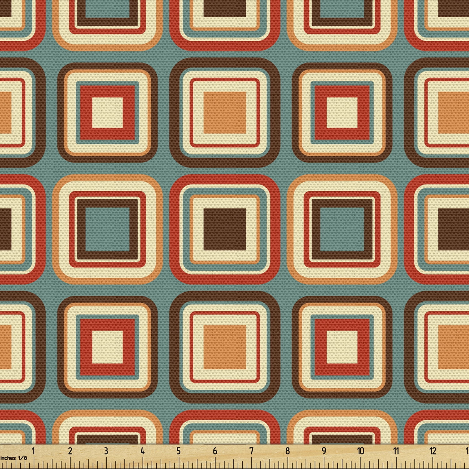 Modern Upholstery Fabric by the Yard, Geometrical Pattern with Rounded ...