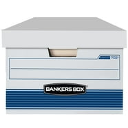Bankers Box File Storage Boxes with Lids, White, 12-Pack - Walmart.com