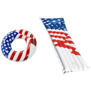 Swimline Large 36" Inflatable Patriotic American Flag Pool Tube Float ...