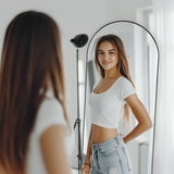 EDX Arched Full Length Mirror 71"x26" Full Body Mirror Rectangle Free ...