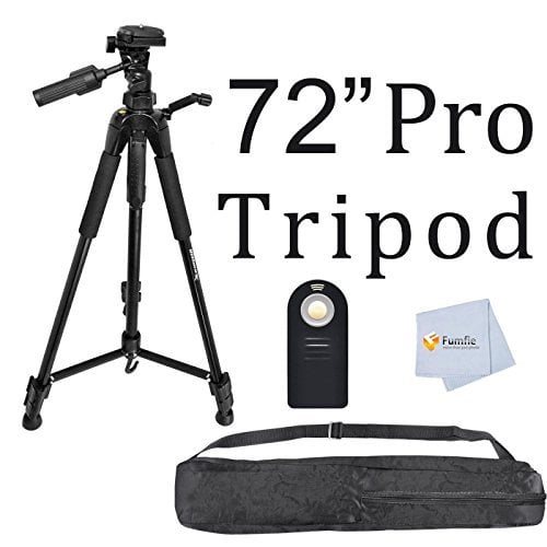 Professional 72-inch Tripod Center Pole 3-way Panhead Tilt Motion with ...