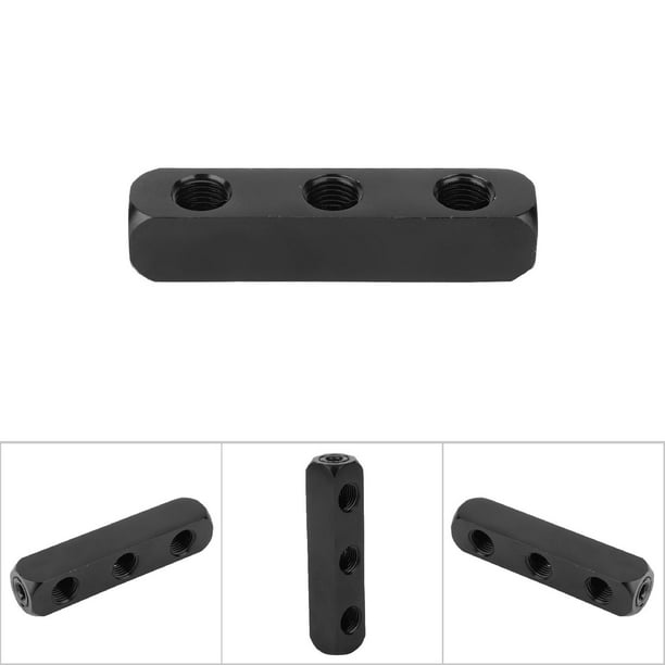 Air Hose Manifold Block, 1/4inch Aluminum Air Hose Inline Manifold ...