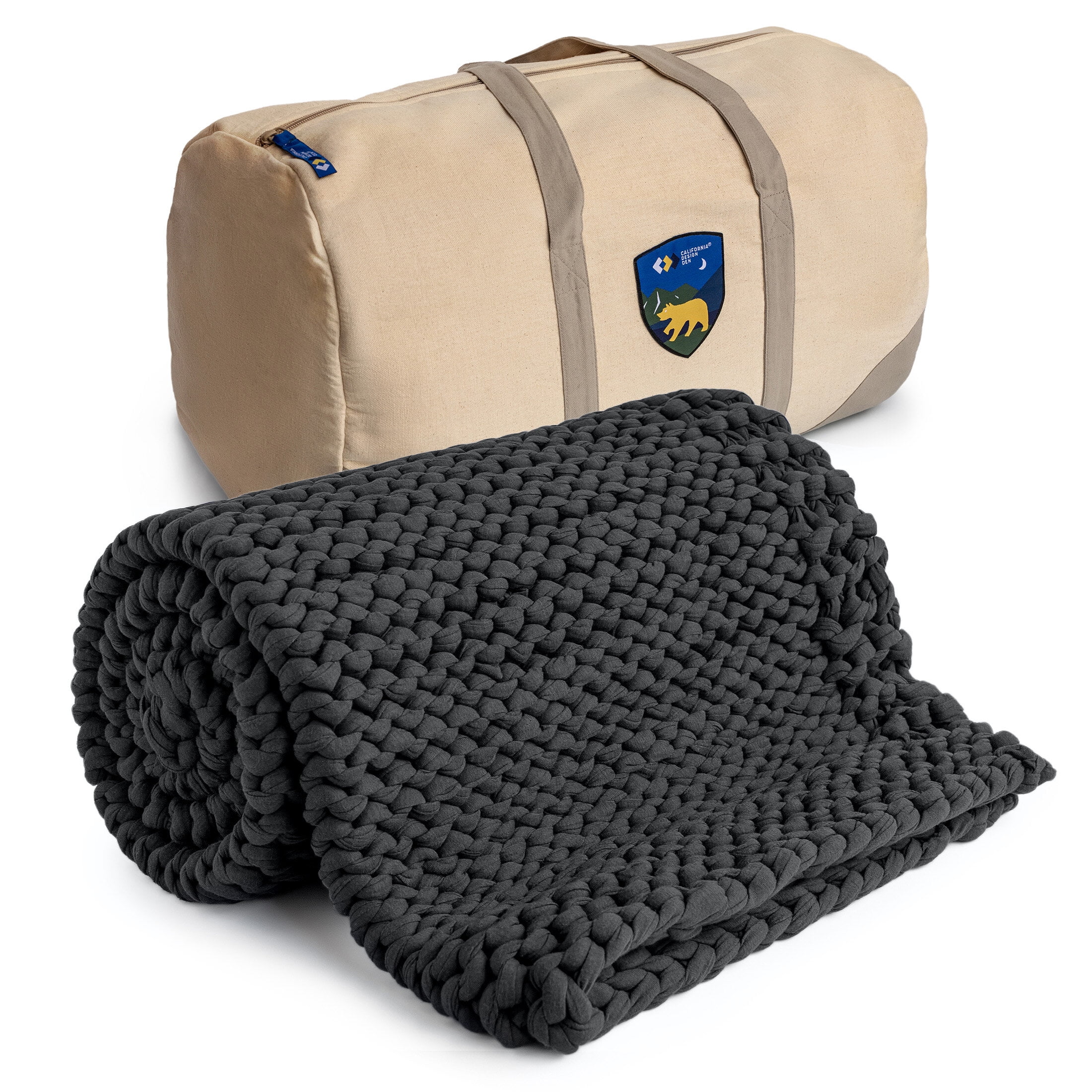 Cooling Handmade Chunky Knit Weighted Blanket 12 Pounds, 100% Cotton No ...