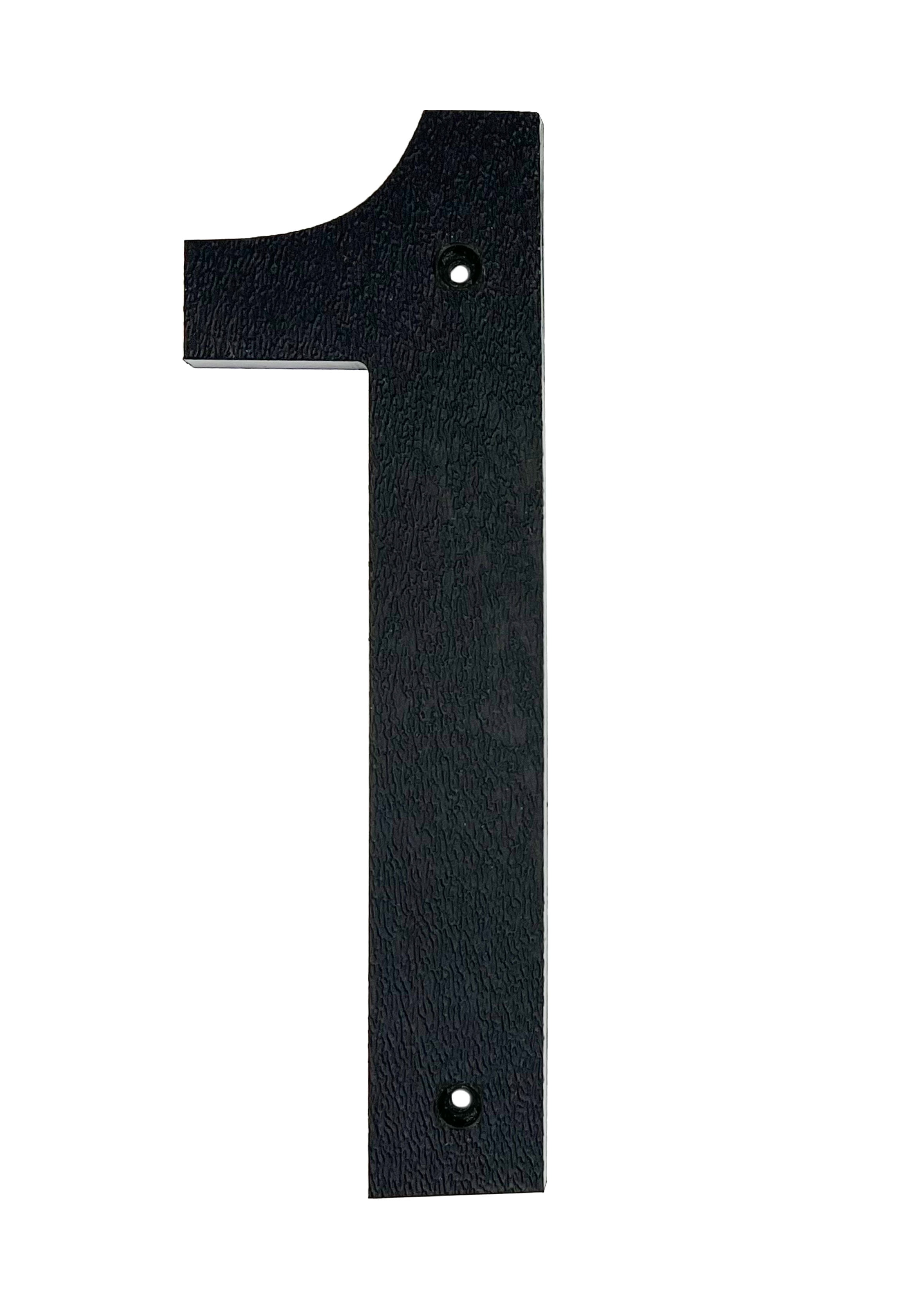 Pearl Sign Co. Black 8" Floating House Number 1, Bold Modern Style ...