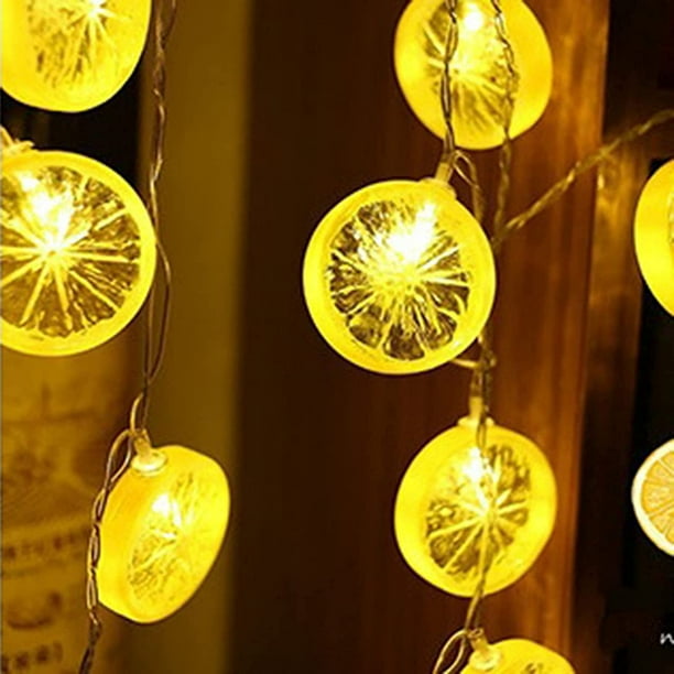 Fruit String Light Orange Lemon Chips Outdoor String Light Battery ...