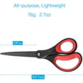 2 Pack Titanium Non-Stick Scissors, Professional Stainless Steel ...