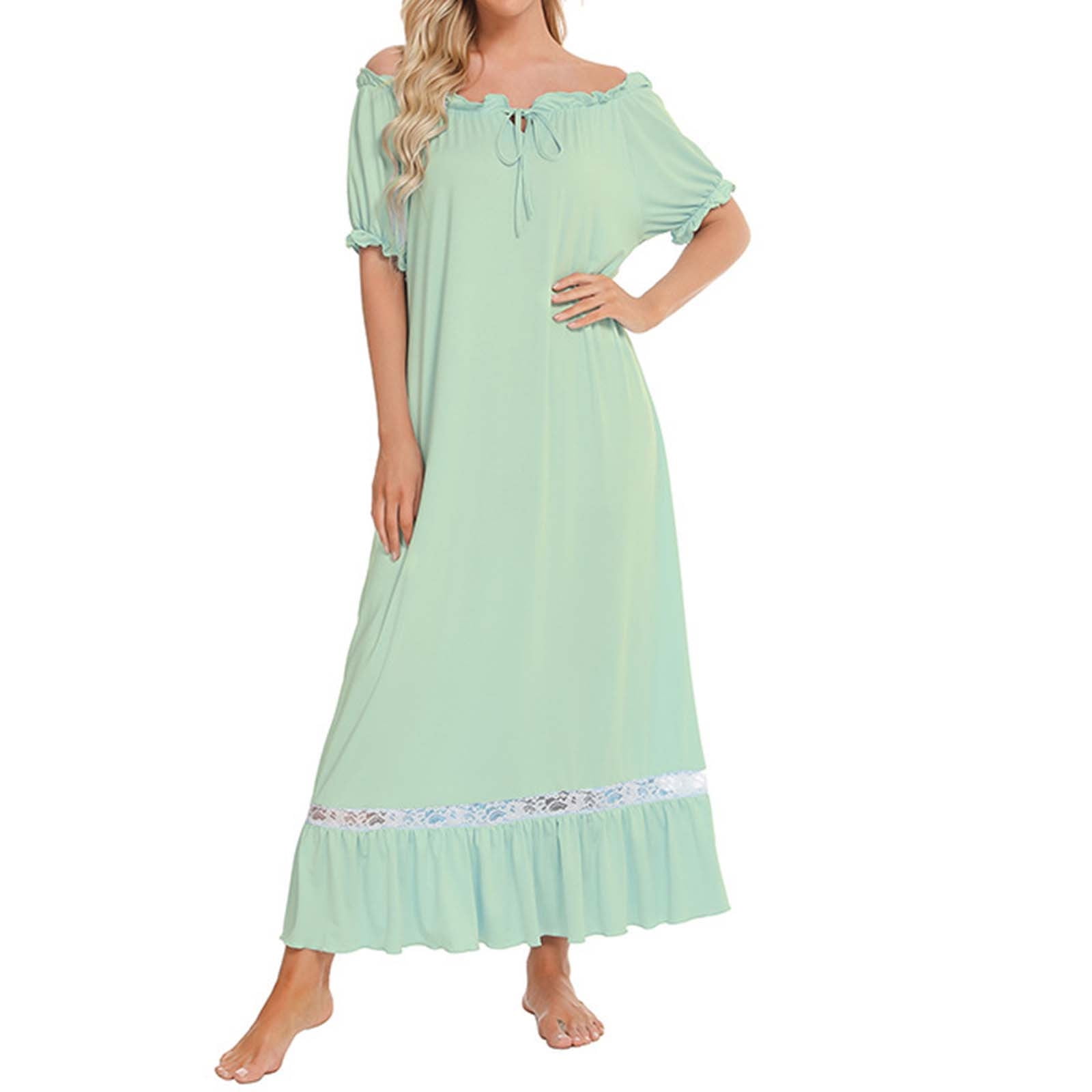 Click here for Xiaowwww Satin Lady Pajama Satin Nightie Lightweig... prices