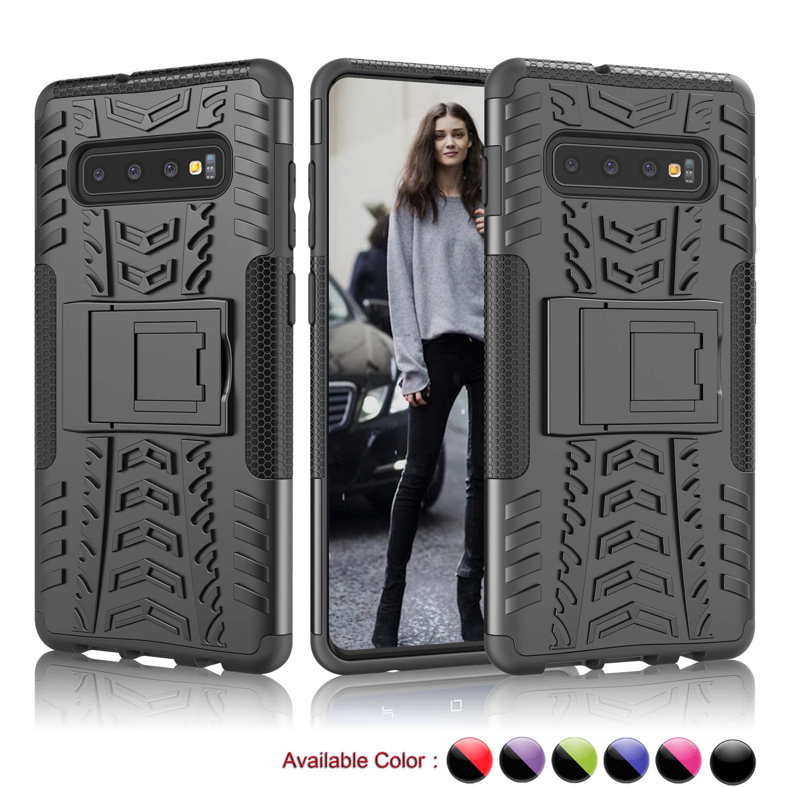 Samsung Galaxy S10 Plus / Galaxy S10 / Galaxy S10E Cases Protective, Njjex Dual Layer Shockproof ...