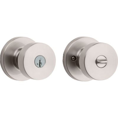 Kwikset Pismo Round Keyed Entry Knob Featuring Smartkey Security™ in SN ...