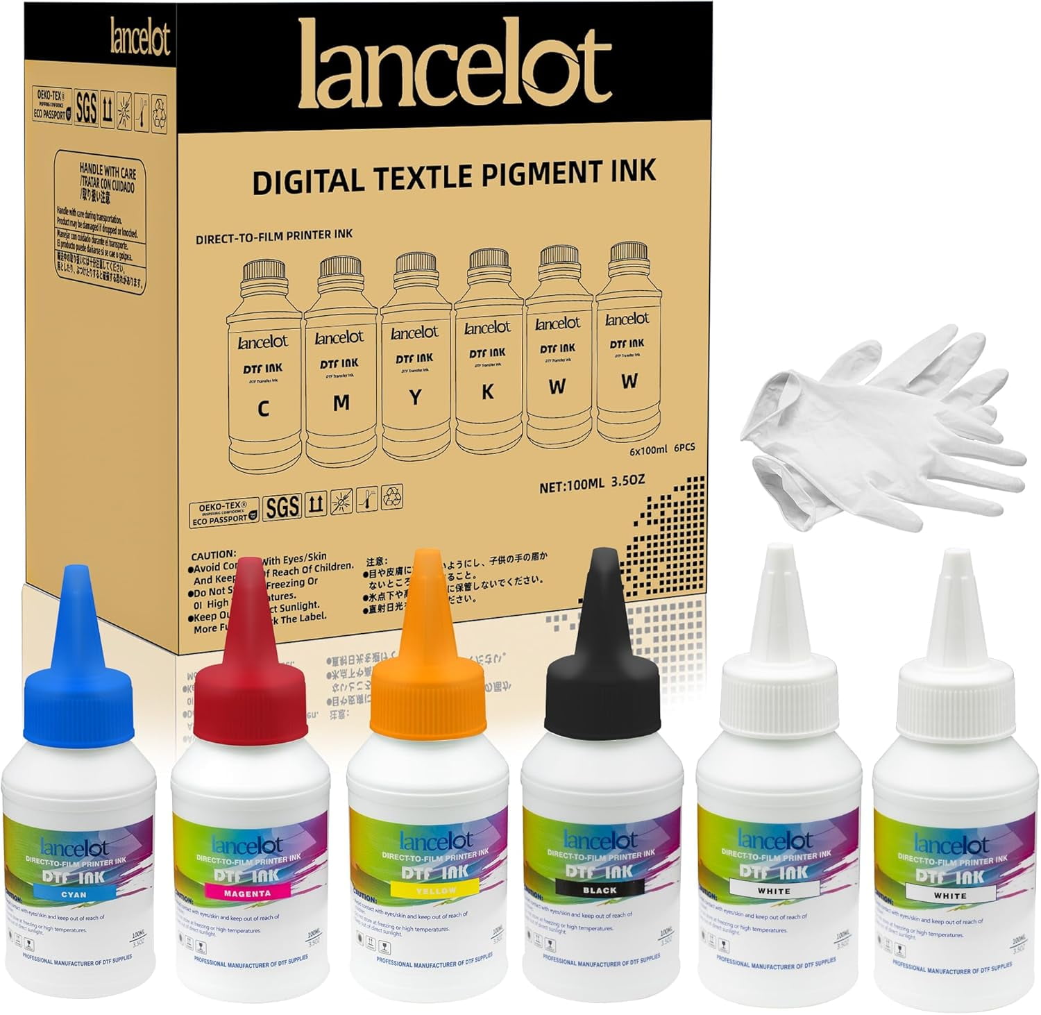 UTAH-Premium Encre DTF 600ml-Encre de Transfert de Film pour Animaux Vibrante et Durable pour ...