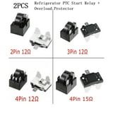 Refrigerator PTC Starter Relay Replacement 4 Pins Compressor Overload Protector - Walmart.com