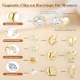 DESIGNICE 2026 New 10 Pairs Clip on Earrings for Women Non Pierced Ears ...