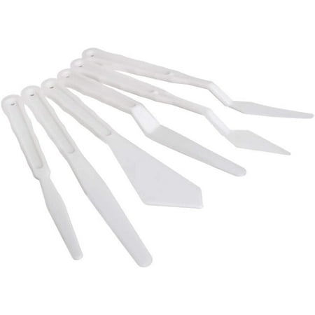 Xizioo 6-Pack Plastic Spatula Palette Knife Painting Mixing Scraper Set ...