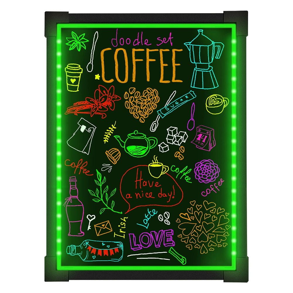 LED Message Sign Board- Erasable Writing Drawing Neon Sign with 8 ...