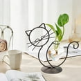 A Concise Cat-Shaped Wrought Iron Flower Vase With Hydroponic Design ...