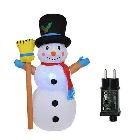 AMERTEER 1.2m Inflatable Snowman Rotating Light LED Blow Up Model ...