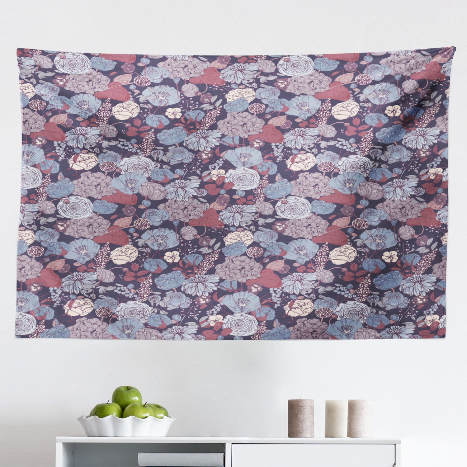 Abstract Tapestry, Jumbling Messy Lines with and Grunge Look Distortion ...