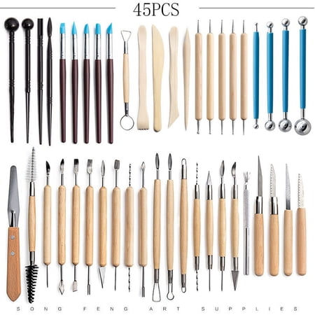 45 pcs Pottery Sculpting Tools Kit Clay Sculpting Tool Sculpting ...