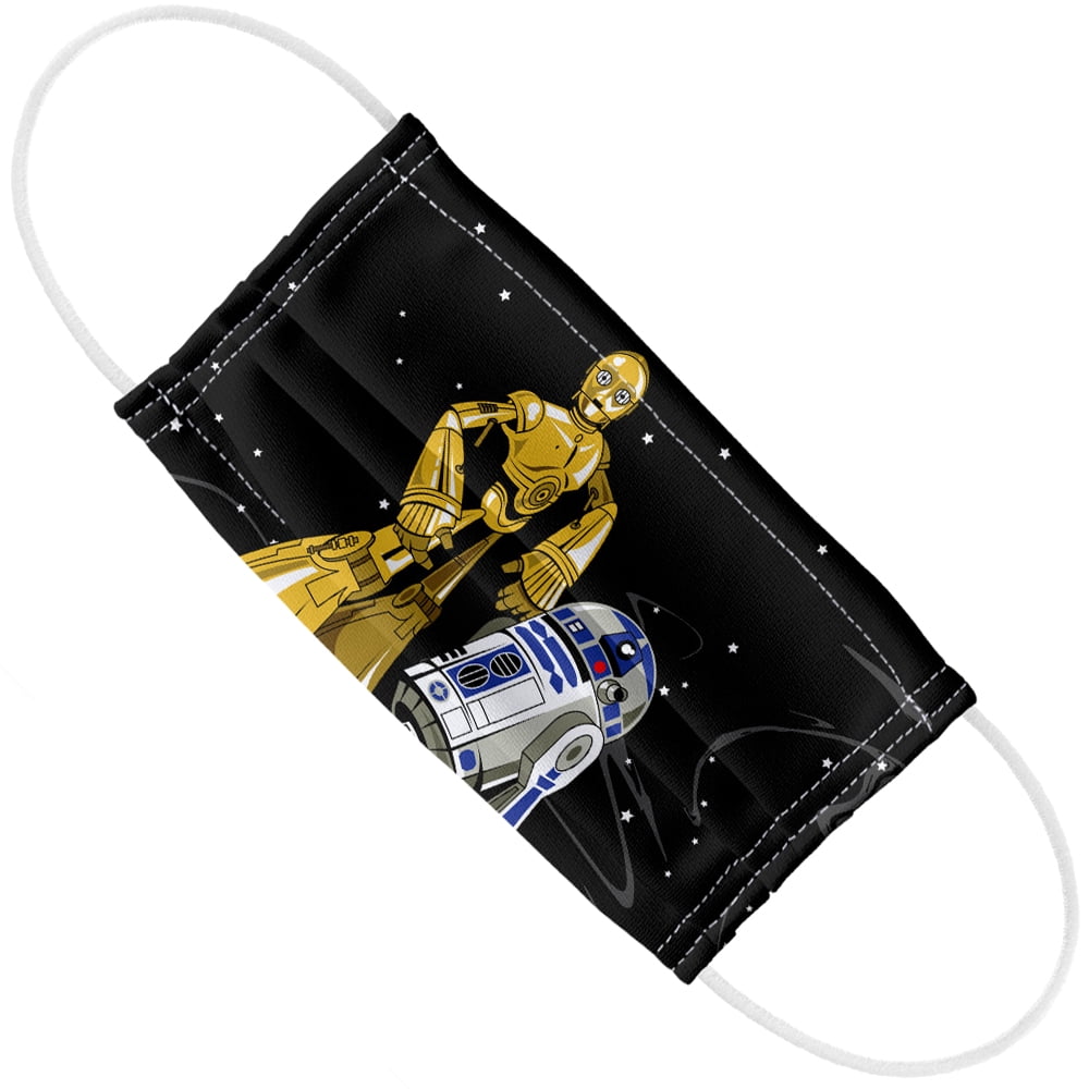 Star Wars Droid Companions 2-Ply Reusable Cloth Face Mask Covering ...