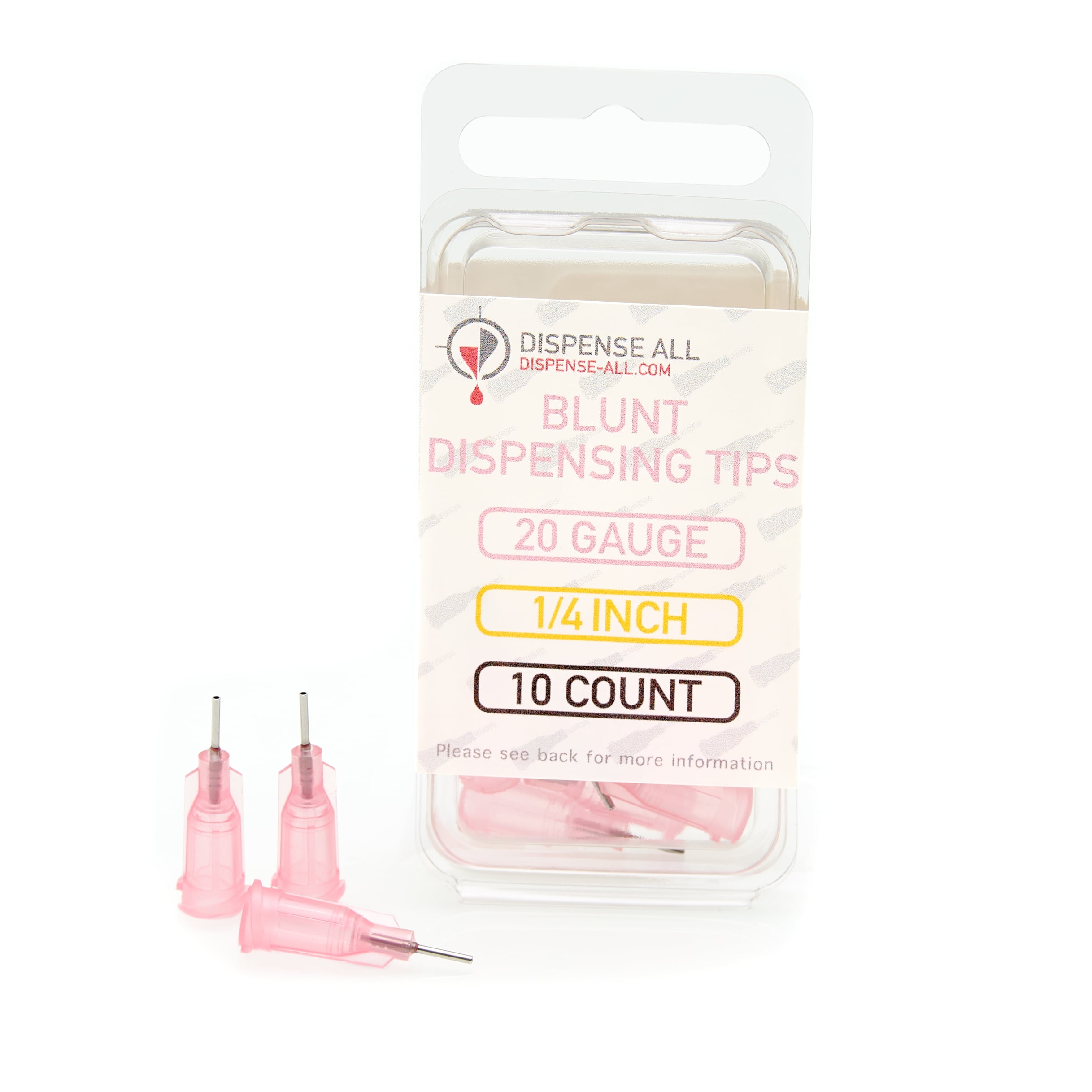 Dispense All - 20 Gauge 1/4 Inch Blunt Tipped Dispensing Needle, Luer ...