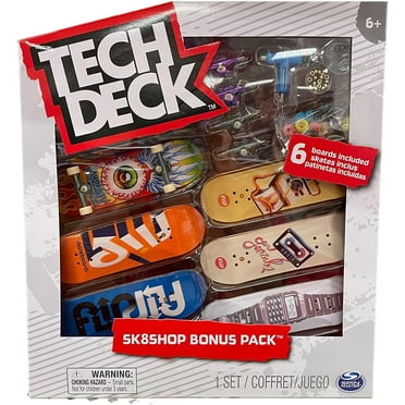 Tech Deck, Sk8shop Fingerboard Bonus Pack, Collectible and Customizable Mini Skateboards ...