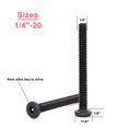 URIJDAS-12pcs Black 1/4-20 x 2-3/4" Socket Cap Screws Allen Head Bolts ...