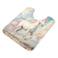 Bathroom Plush Absorbent Mat Combined U-Shaped Square Pad Bath Mat ...