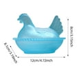 Glass Hen on Nest Dish with Lid, Large Pedestal Crystal Candy Jar Bowl ...