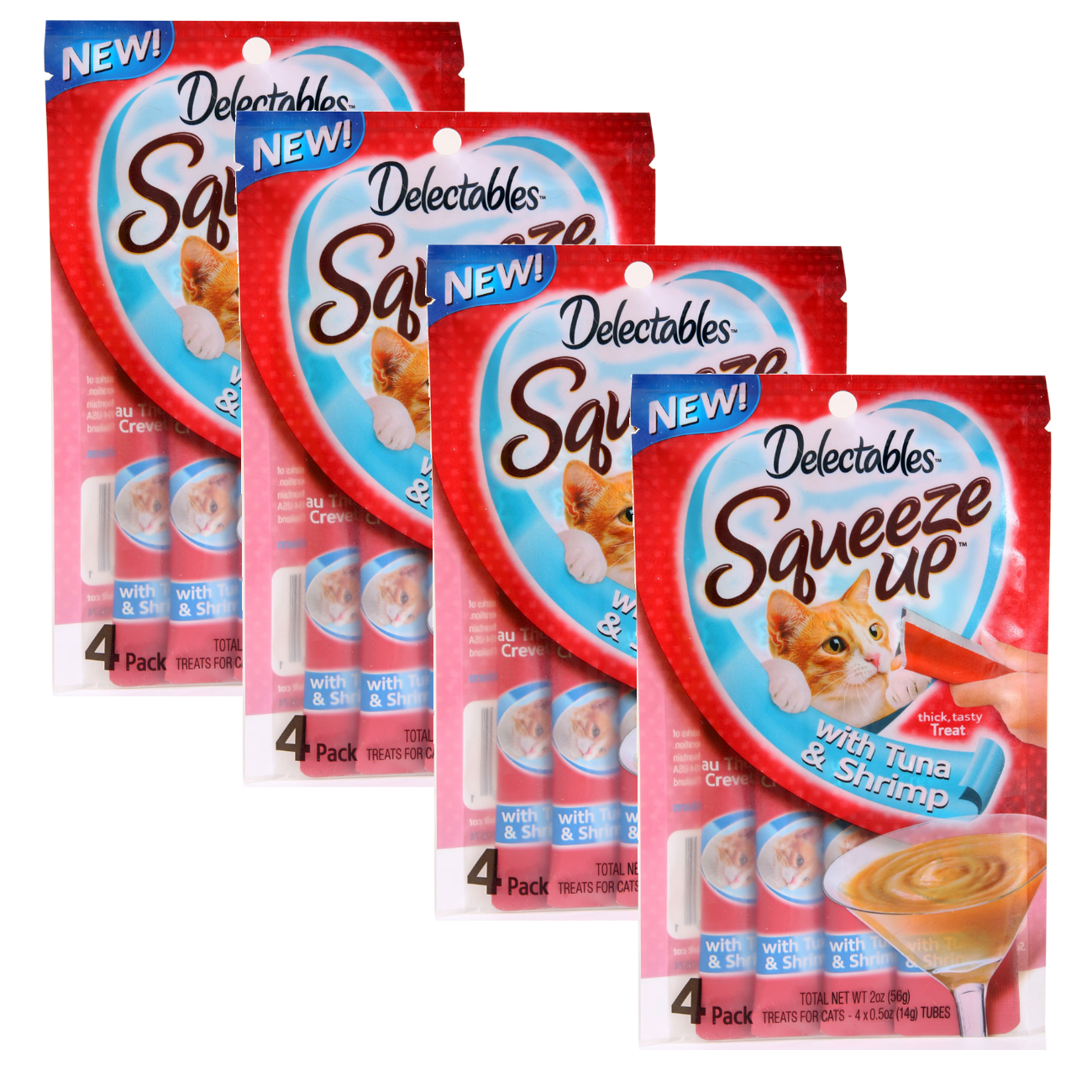 Hartz Delectables Squeeze up Lickable Treat Size:Pack of 4 Flavor:Tuna ...