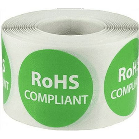 "RoHS COMPLIANT" Labels Lead Free Packaging | 1.5" Inch Round | 500 ...
