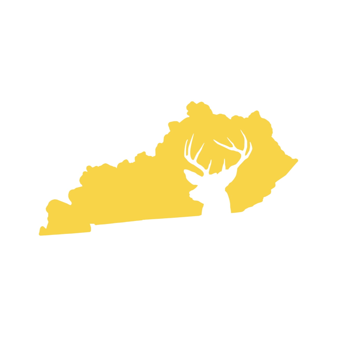 Kentucky Deer State Sticker Decal Die Cut - Self Adhesive Vinyl ...