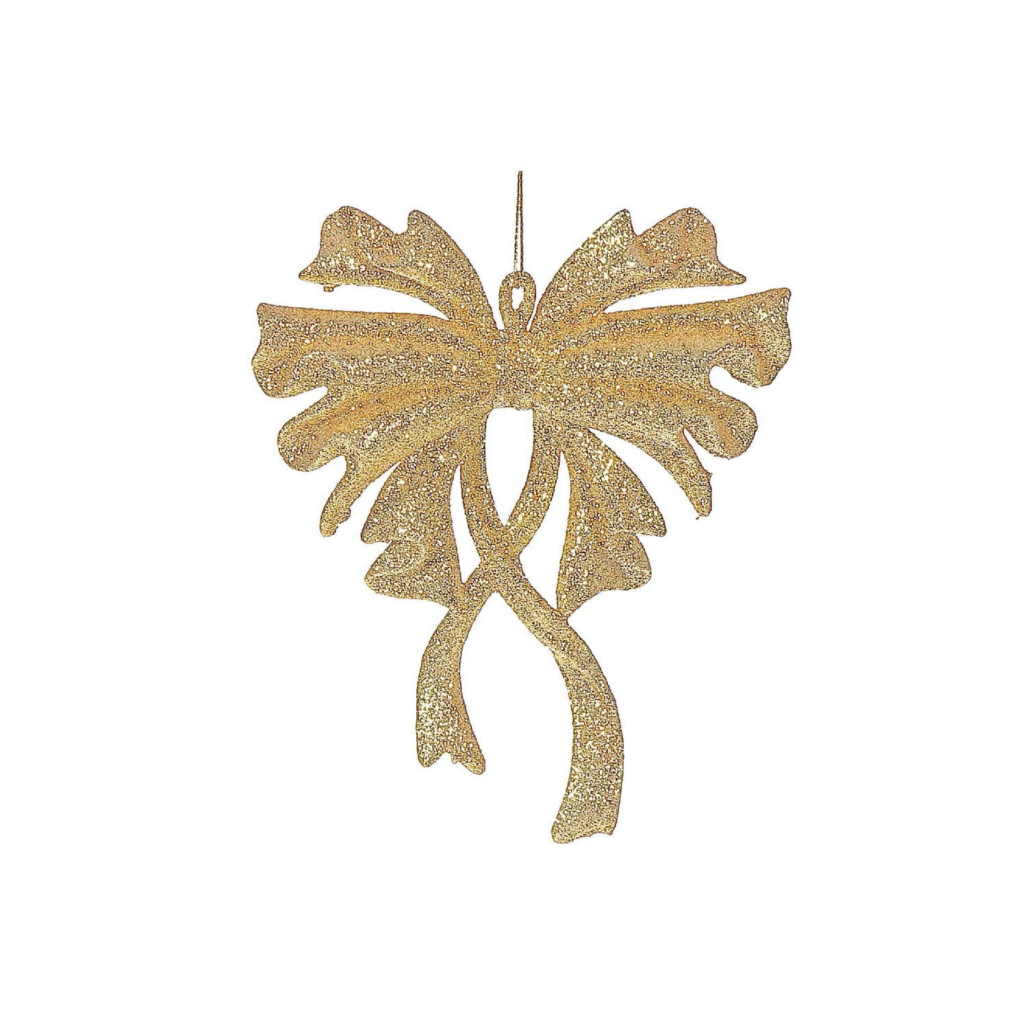 Click here for Ih Casadécor Christmas Gold Glitter Ornament Bow -... prices