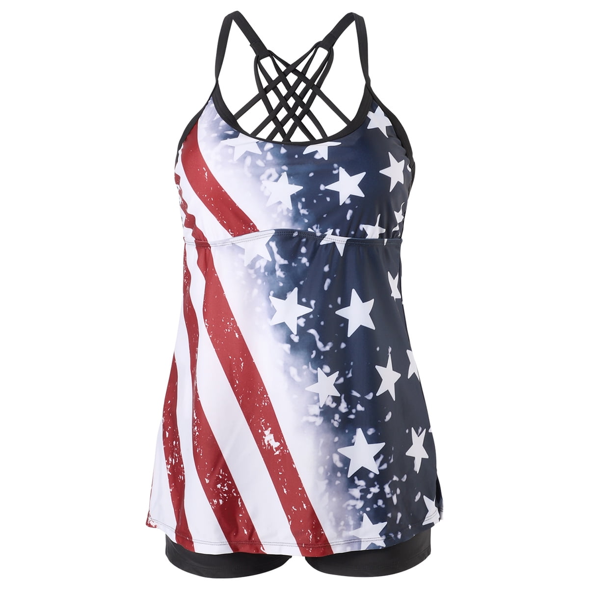 Hawee Womens American Flag Swimsuit Bikini 4th Of July Bathing Suit Usa