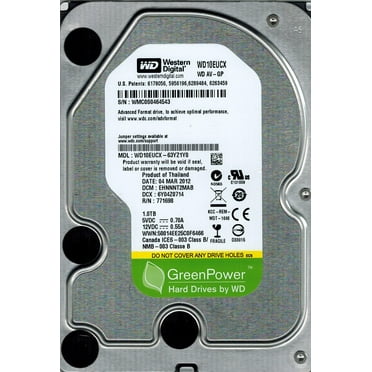 Western Digital WD10EVVS-63E1B0 DCM: HANNNT2MAB 1TB - Walmart.com