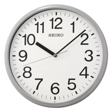 Seiko 12 inch Business Analog Wall Clock, Black, Round, Traditional ...