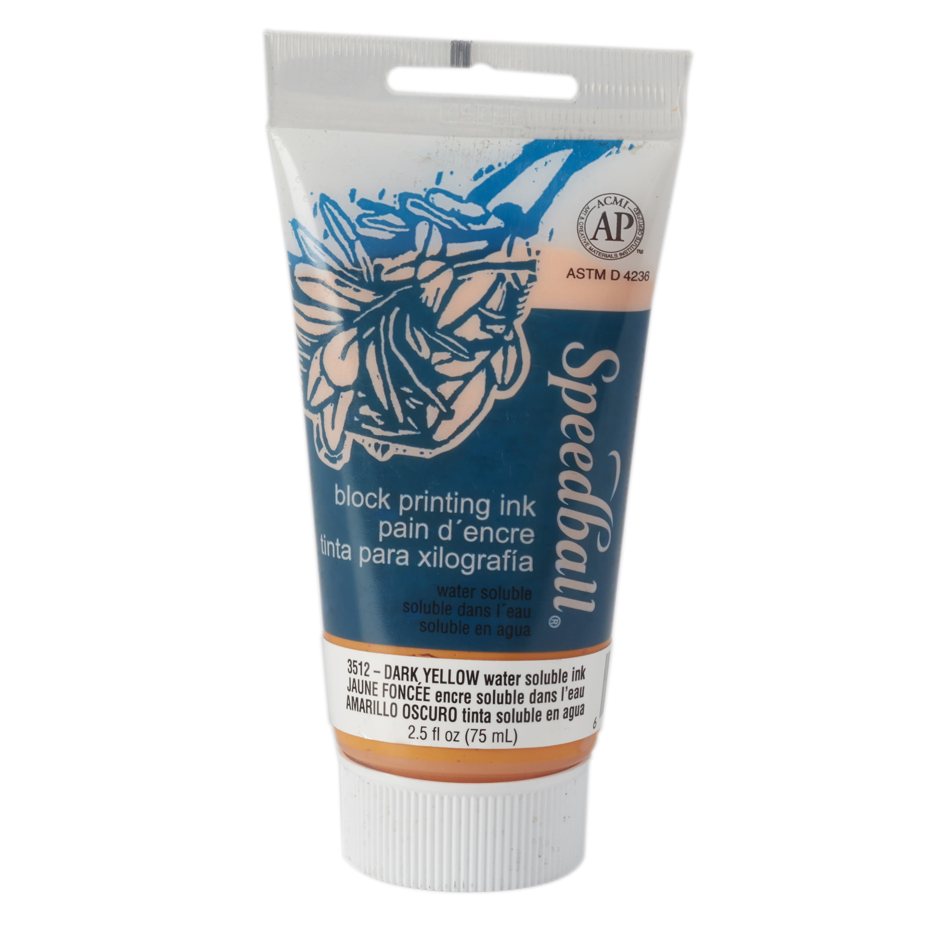 Speedball Block Printing Ink, Water-Based, 2.5 oz., Dark Yellow ...