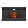 Ameriwood Home Ashton Lane Electric Fireplace TV Stand for TVs up to 65", Black Oak - Walmart.com