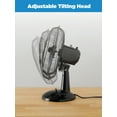 Mainstays 12" 3-Speed Oscillating Table Fan, FT30-8MBB, New, Black ...