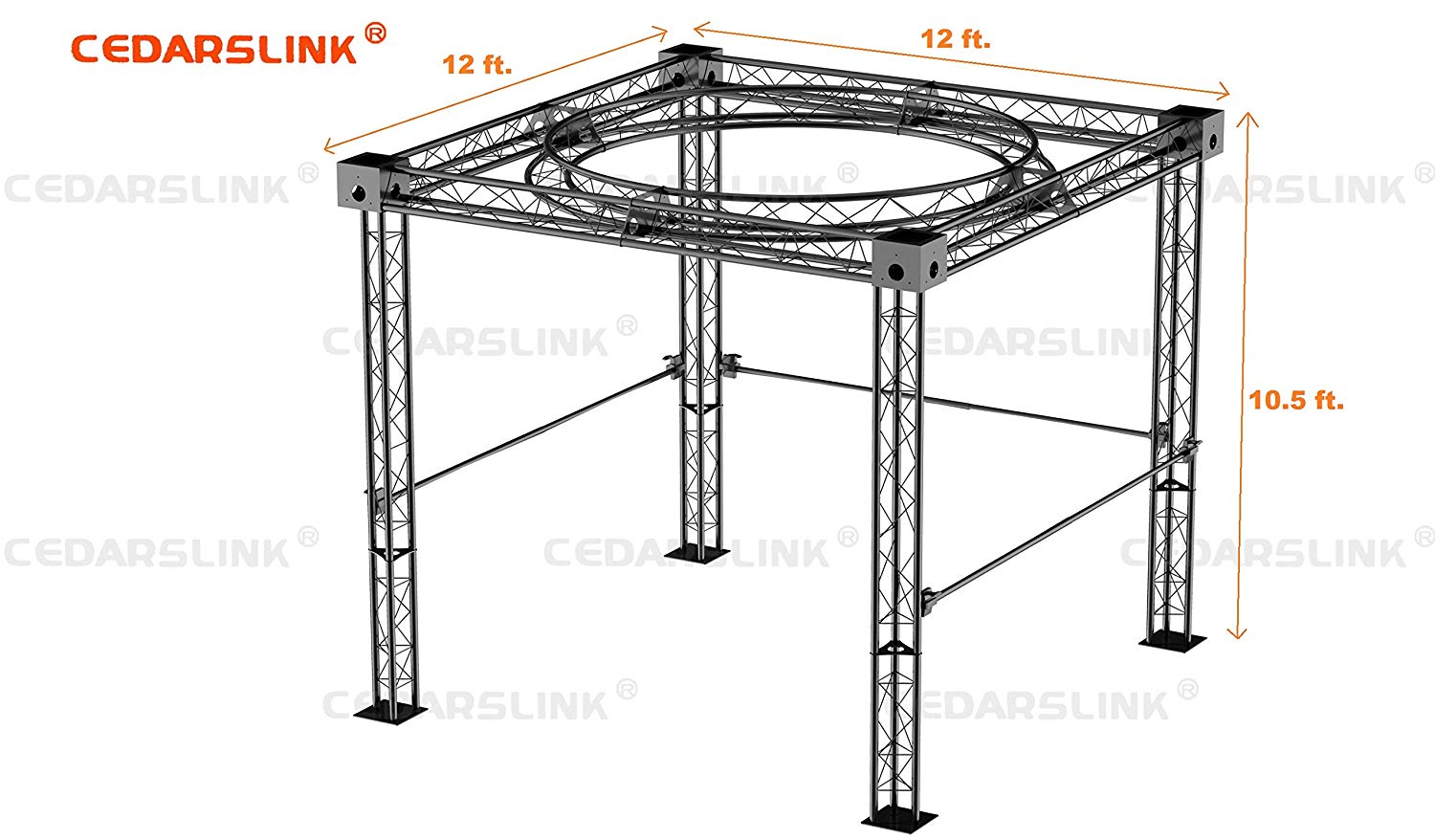 Trade Show Booth, Trusses DJ Stage 12' X 12' X 10' Metal Truss Triangle ...