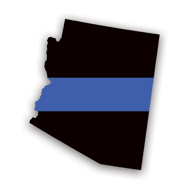 Arizona State Shaped The Thin Blue Line Sticker Decal - Self Adhesive ...