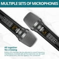 Wireless Microphone, UHF Metal Dual Handheld Cordless Dynamic Mic ...