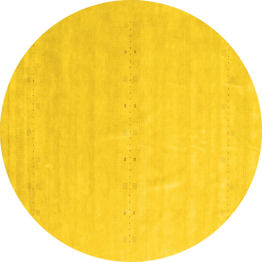 Ahgly Company Indoor Round Solid Yellow Modern Area Rugs, 5' Round ...