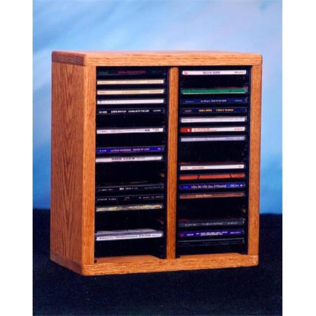 Wood Shed 209-1 Solid Oak desktop or shelf CD Cabinet - Walmart.com