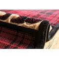 United Weavers Cottage Area Rug 2055 40834 Bear Stone Burgundy Plaid ...