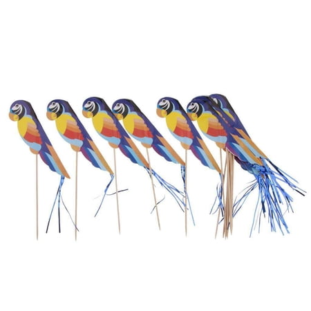 50pcs Foil Parrot Fruit Sticks Cocktail Picks Party Table sticks ...