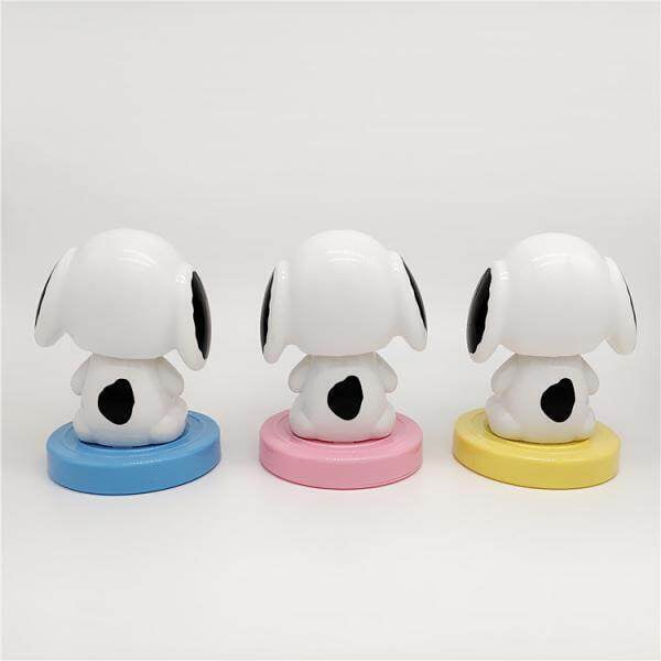 pitrice Cute Solar Powered Nodding Head Dog Doll Home Car Decor Gadget ...