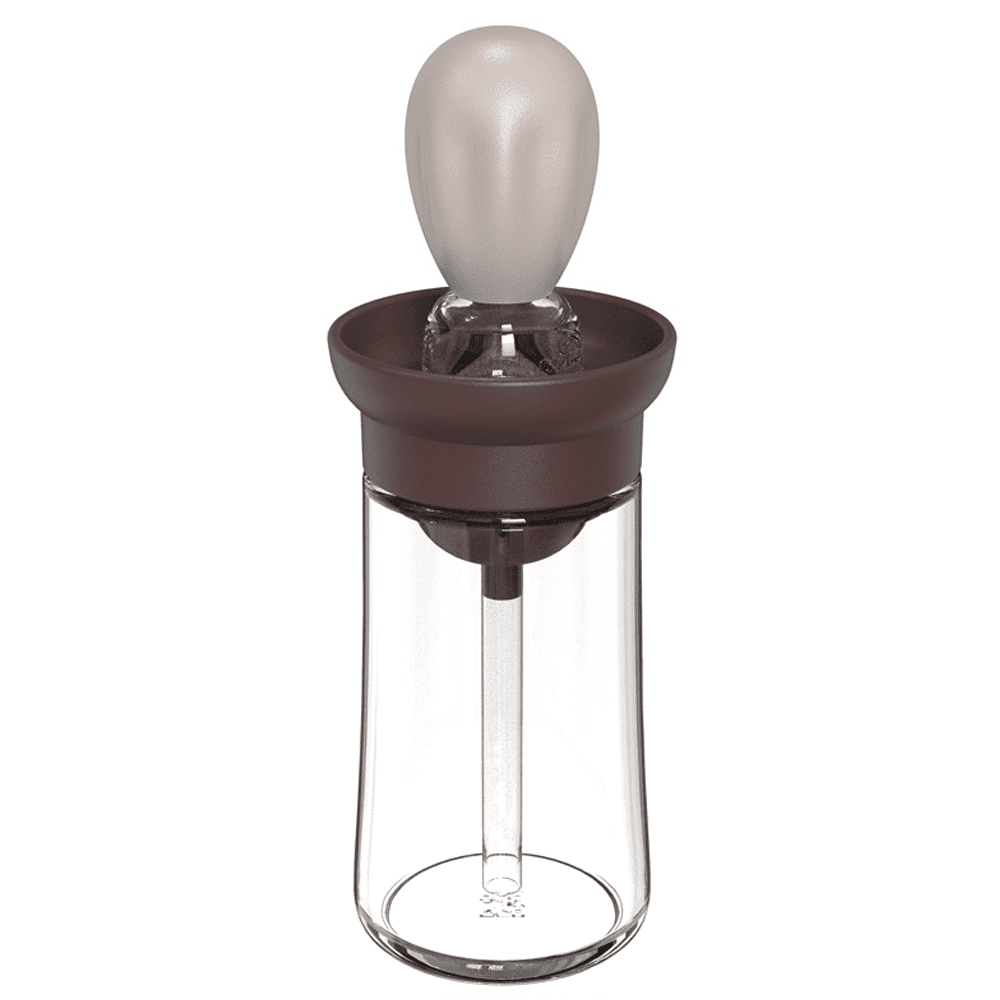 Oil Dispenser with Brush, 2 in 1 Oil Storage and Oil Measuring ...